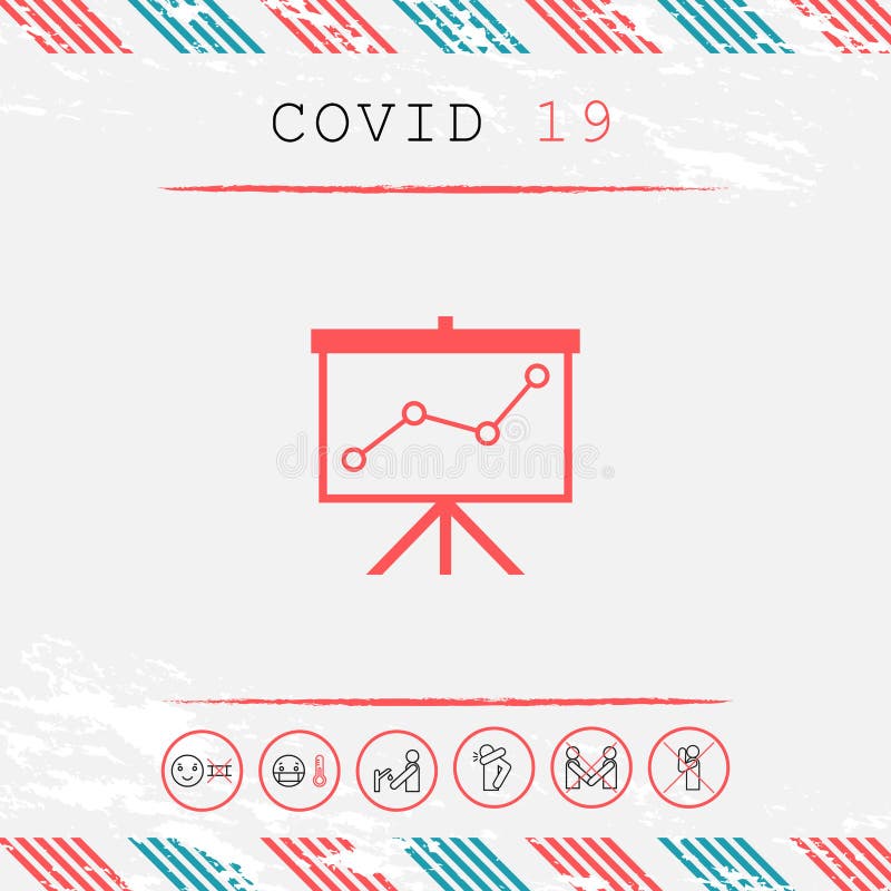 Flip-chart, Projection Screen with a Graph. Graphic Elements for Your ...