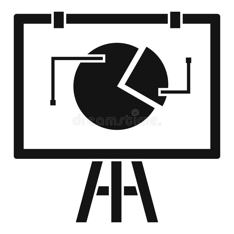 Flip Chart with Statistics Icon, Simple Style Stock Vector ...