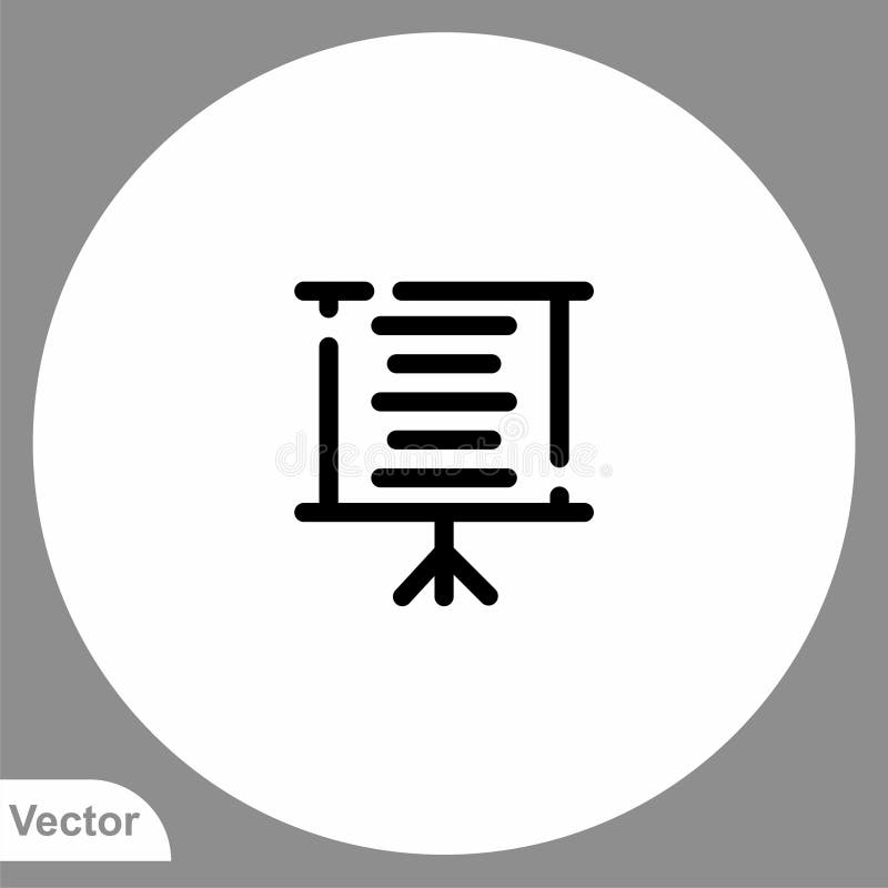 Flip Chart Vector Icon Sign Symbol Stock Vector - Illustration of ...