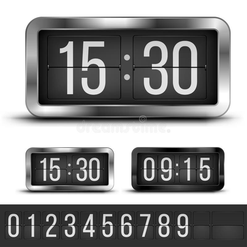 Flip clock stock vector. Illustration of counter, mechanical - 70606198 Flip clock stock vector. Illustration of counter, mechanical - 70606198