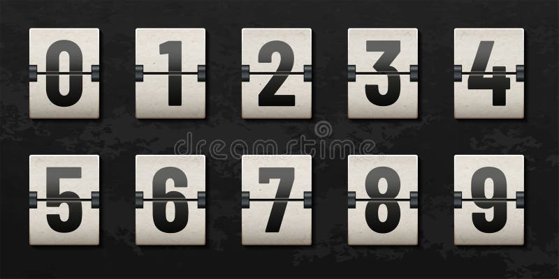 Flip Clock, Countdown Numbers Counter or Scoreboard Mechanical Numbers ... Flip Clock, Countdown Numbers Counter or Scoreboard Mechanical Numbers ...