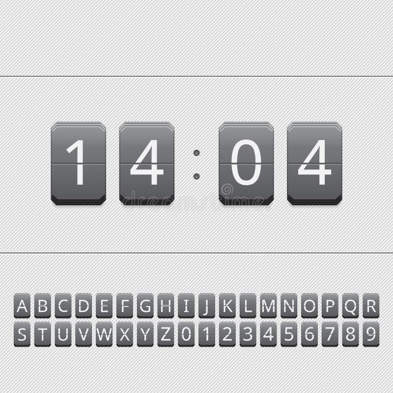 Flip clock stock vector. Illustration of clock, monitor - 88797181