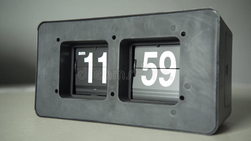 Flip Clock Show it`s Midnight Stock Footage - Video of bedtime, classic ...