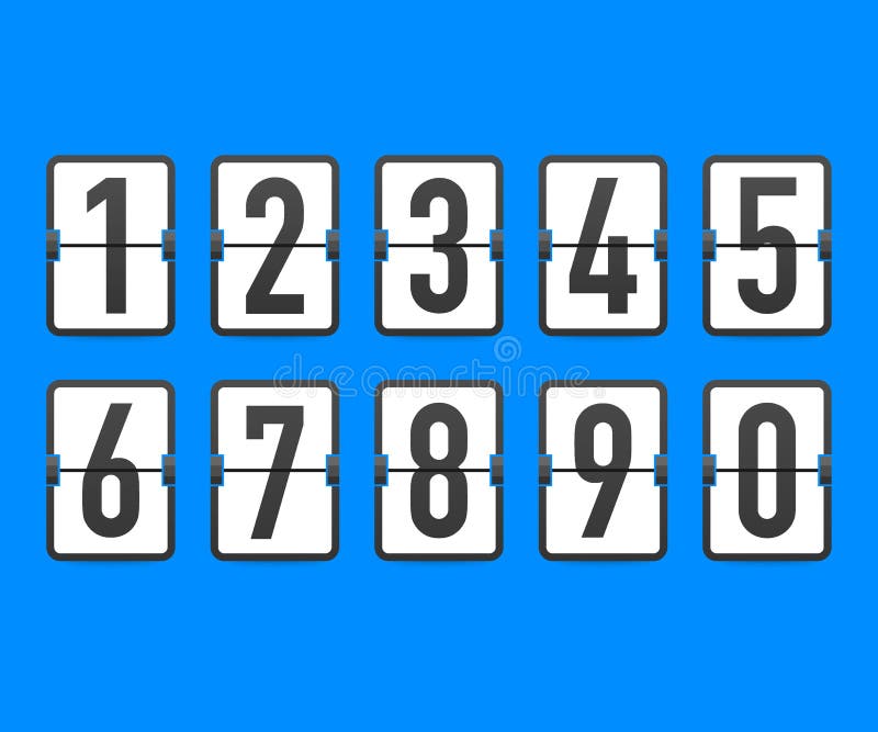 Flip Countdown Clock Counter Timer Vector Time Remaining Count Down Flip Board With Scoreboard