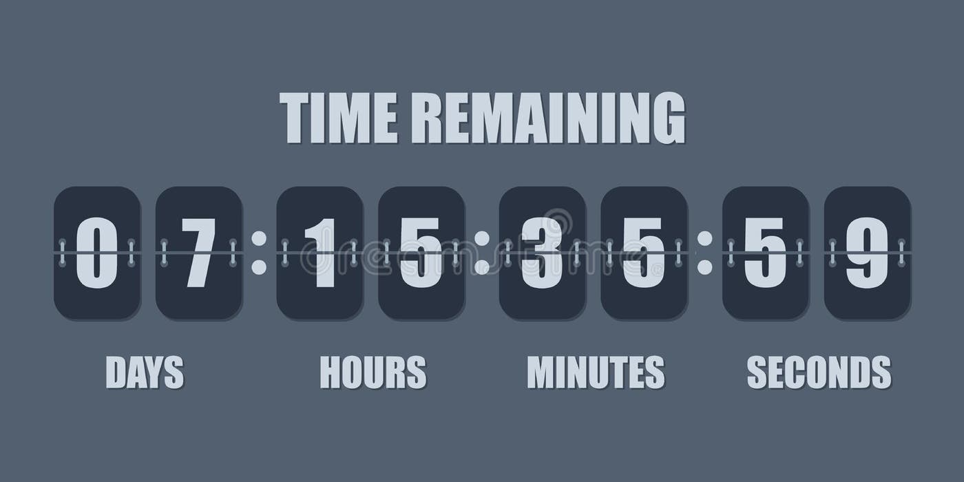 Digital Clock Hour Minutes Seconds Stock Illustrations – 955 Digital ...