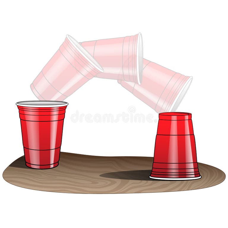 Flip cup game stock vector. Illustration of beer, booze - 49803130
