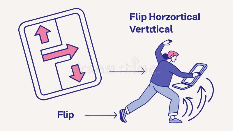 Flip Directions, Image Editing and Graphic Manipulation Vector Design ...