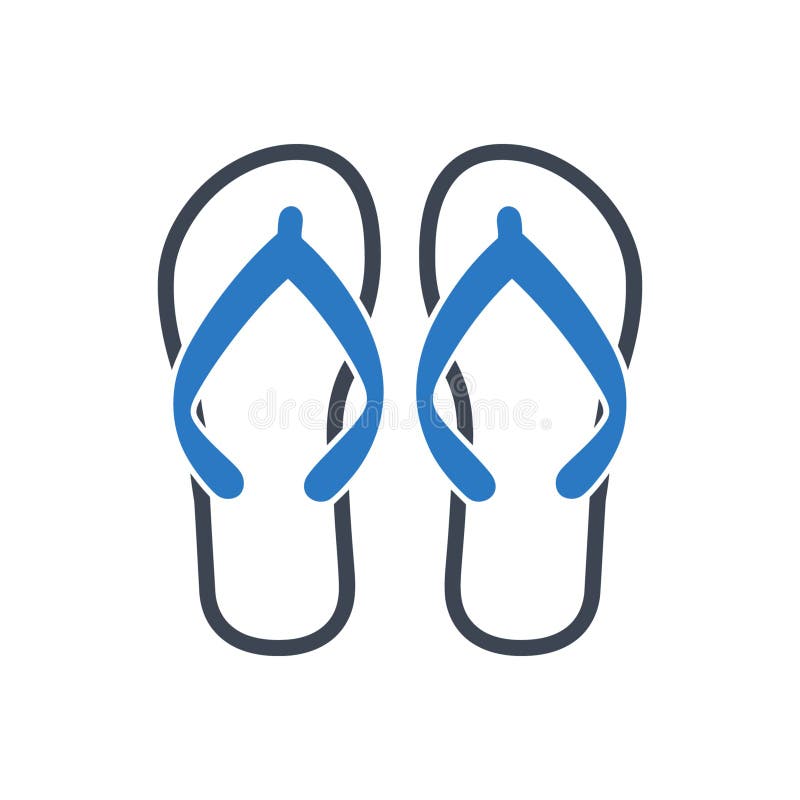 Flip Flop Icon stock illustration. Illustration of footwear - 361728331