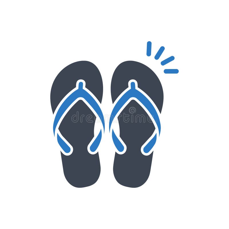 Flip Flop Icon stock vector. Illustration of shoes, vector - 361728406