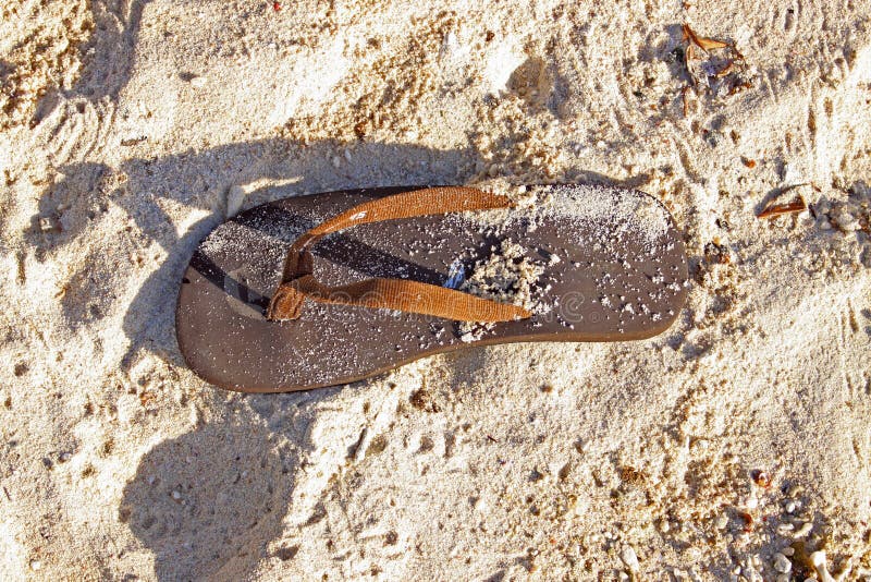 Flip flop in sand stock photo. Image of flip, holiday - 28480806