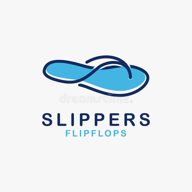 Slippers logo design stock vector. Illustration of flops - 324857634
