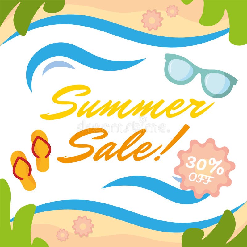 Promo Summer Holiday Fresh Fruit Poster Stock Vector - Illustration of ...