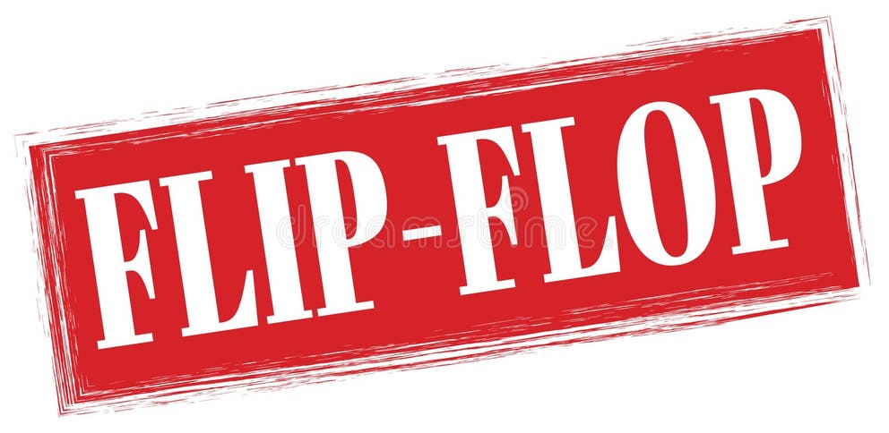 FLIP-FLOP Text Written on Red Stamp Sign Stock Illustration ...