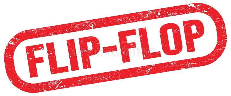FLIP-FLOP, Text Written on Red Stamp Sign Stock Illustration ...