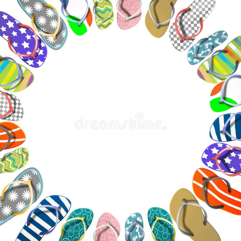 Flip-flops stock illustration. Illustration of family - 34031675