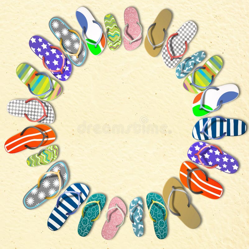 Flip flops, beach stock image. Image of flip, cruise - 41874811