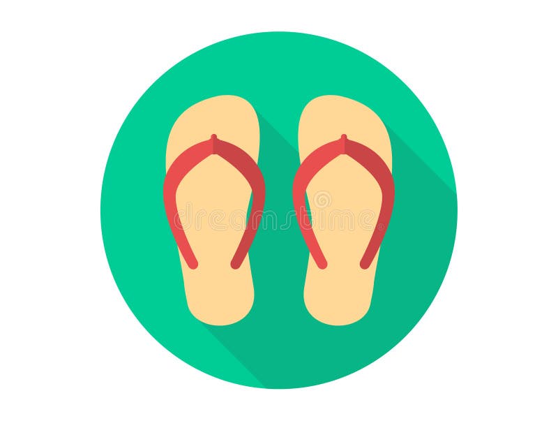 Flip Flops Vector Icon Sign Symbol Stock Vector - Illustration of flops ...