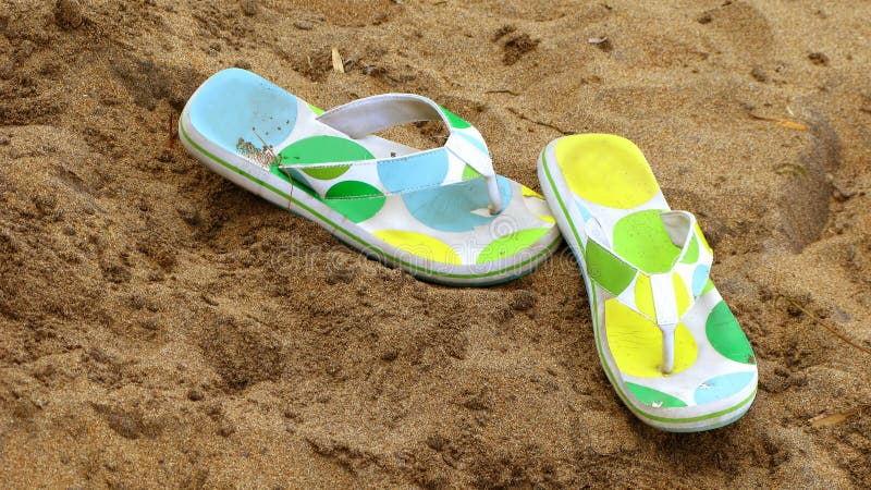 Flip Flops In The Sand Picture. Image: 5919812