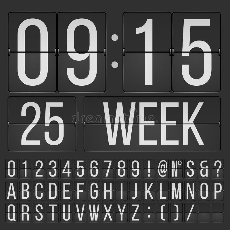 Flip font stock vector. Illustration of number, date - 54843872