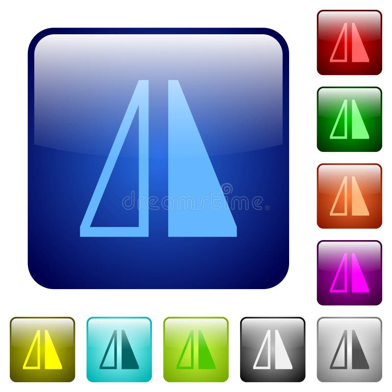 Flip Horizontal Color Square Buttons Stock Vector - Illustration of ...