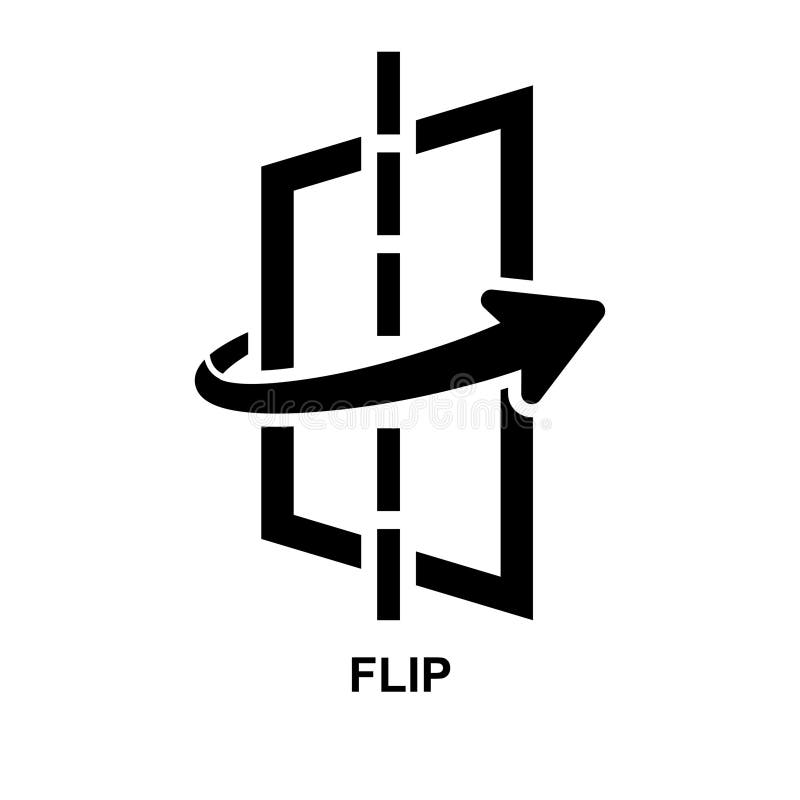 Flip Icon. Rotate Icon Isolated on Background Stock Vector ...