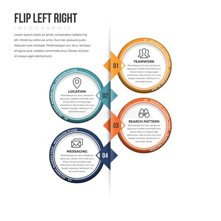 Flip Left Right Infographic Stock Vector - Illustration of modern ...