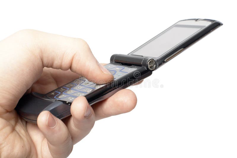 Flip mobile phone stock image. Image of open, communication - 4297489