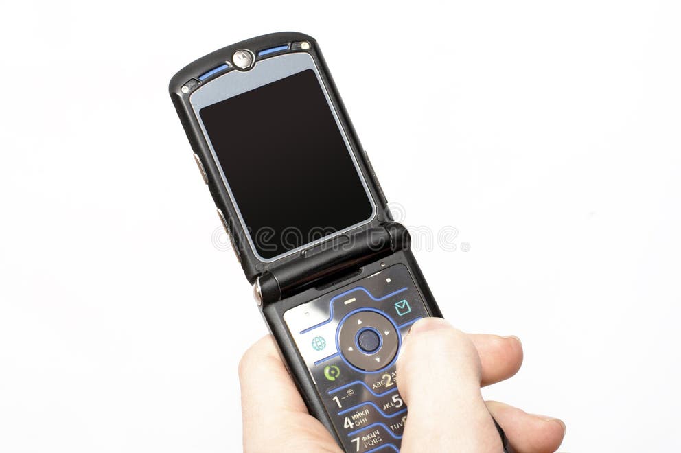Flip mobile phone stock image. Image of open, communication - 4297489