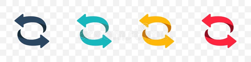 Flip Over and Turn Arrow Icon Set. Vector Isolated Illustration ...