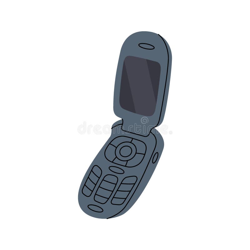 Flip Phone. Old Communication Gadgets. Vector Illustration Stock ...