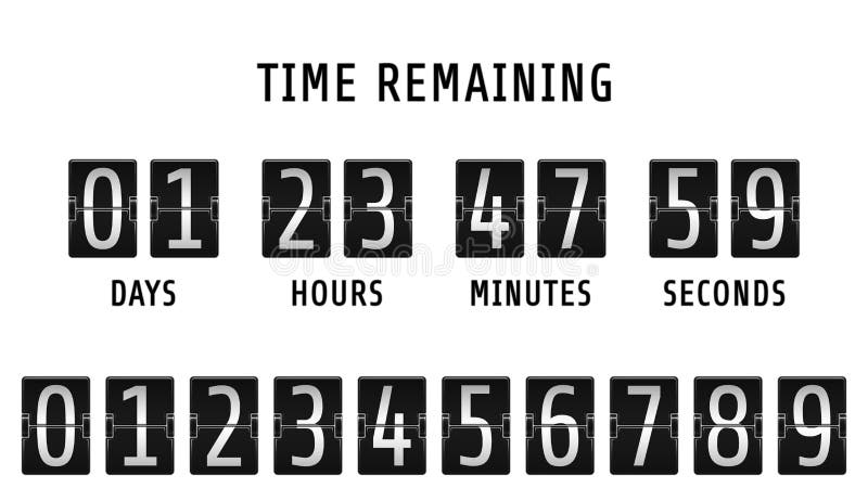 Countdown Board of Remaining Time with Day, Hour, Minute and Second ...