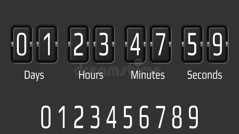 Scoreboard Countdown Timer Design Vector Illustration Stock Vector ...