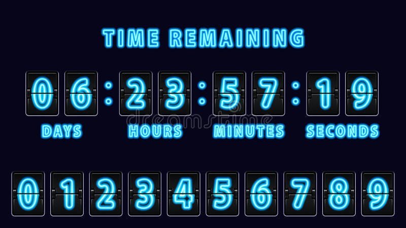 Countdown Board of Remaining Time with Day, Hour, Minute and Second ...