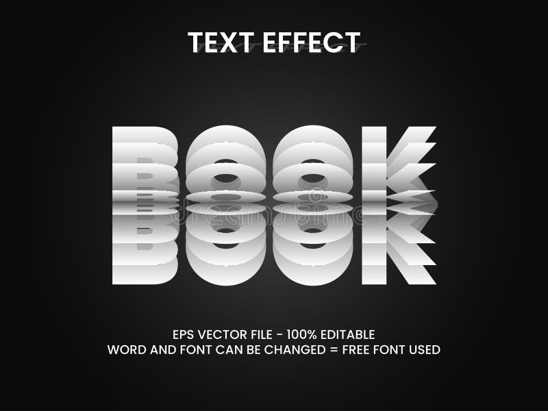 Flip Text Effect. Editable Font Text Effect Vector File. White Paper ...