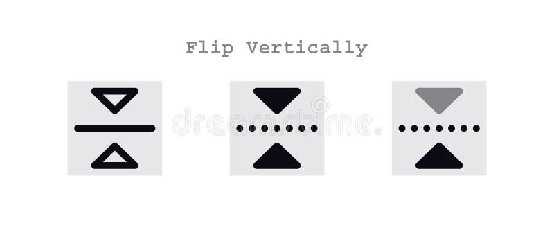 Flip vertically icons set stock vector. Illustration of transform ...
