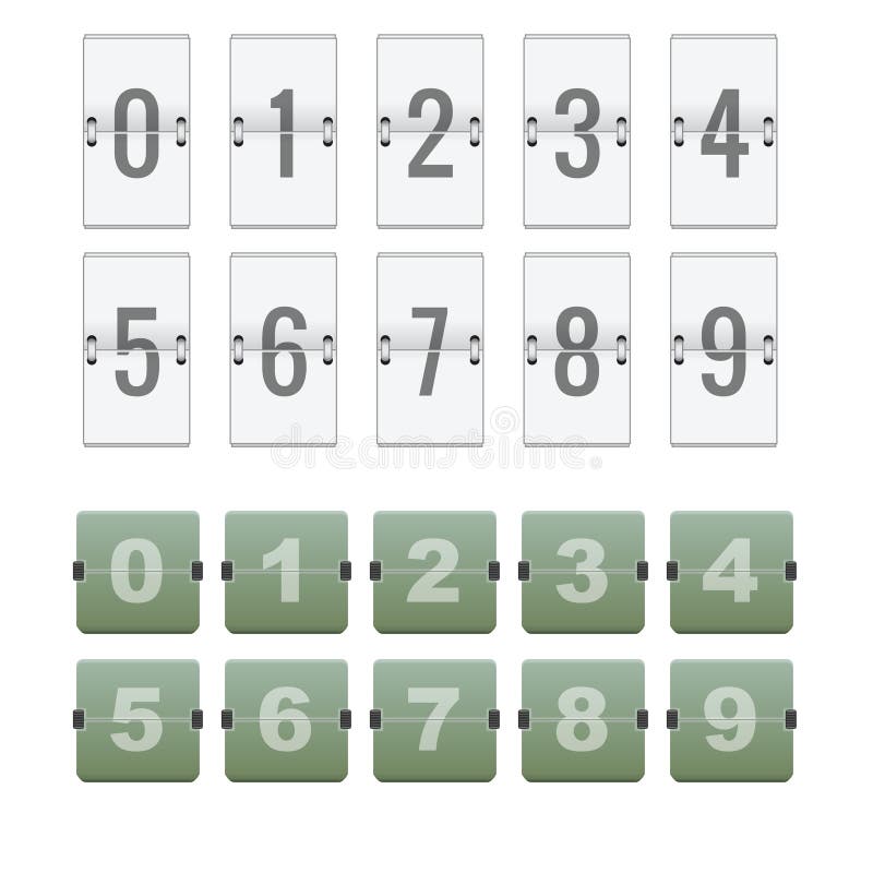 Flipboard Counter Number stock vector. Illustration of panel - 70636839