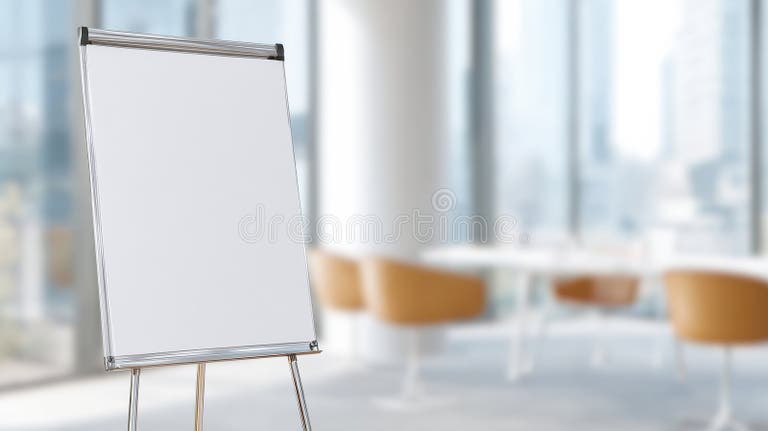 Flipchart in Modern Office Setting with Blurred Background. Ideal for ...