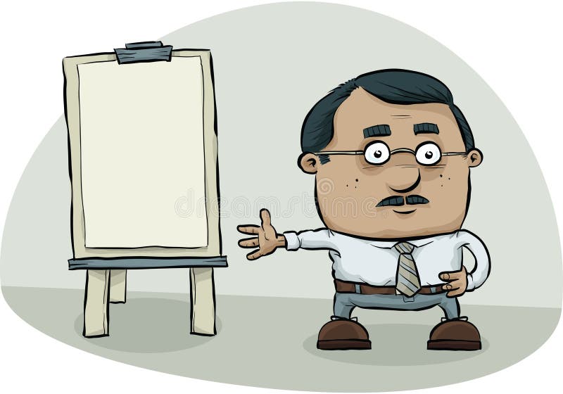 Flipchart Presentation Template with Business People Stock Vector ...