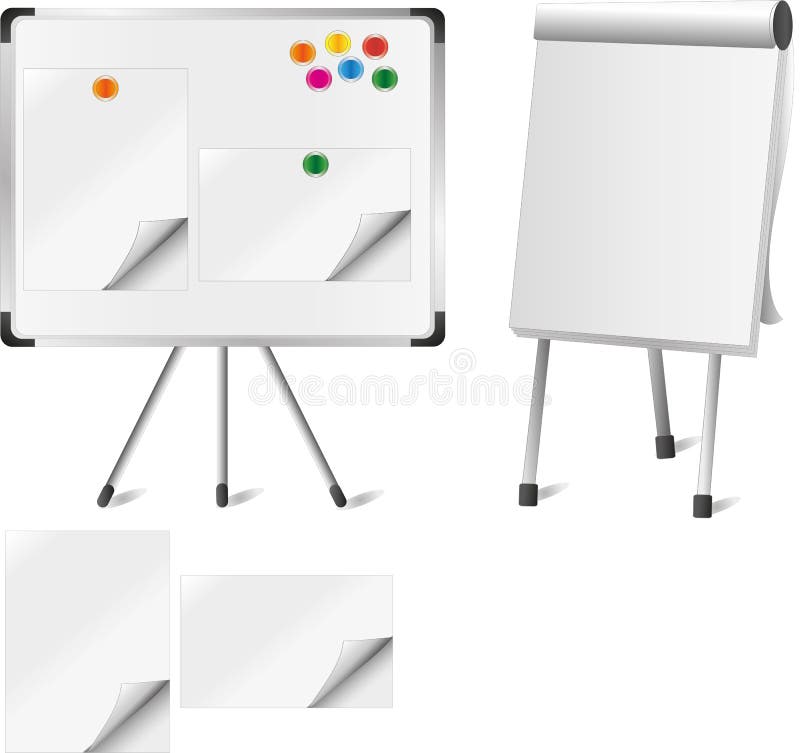 Flipcharts illustration de vecteur. Illustration of événement - 34041576