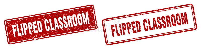 Flipped Classroom Stamp Set. Flipped Classroom Square Grunge Sign Stock ...