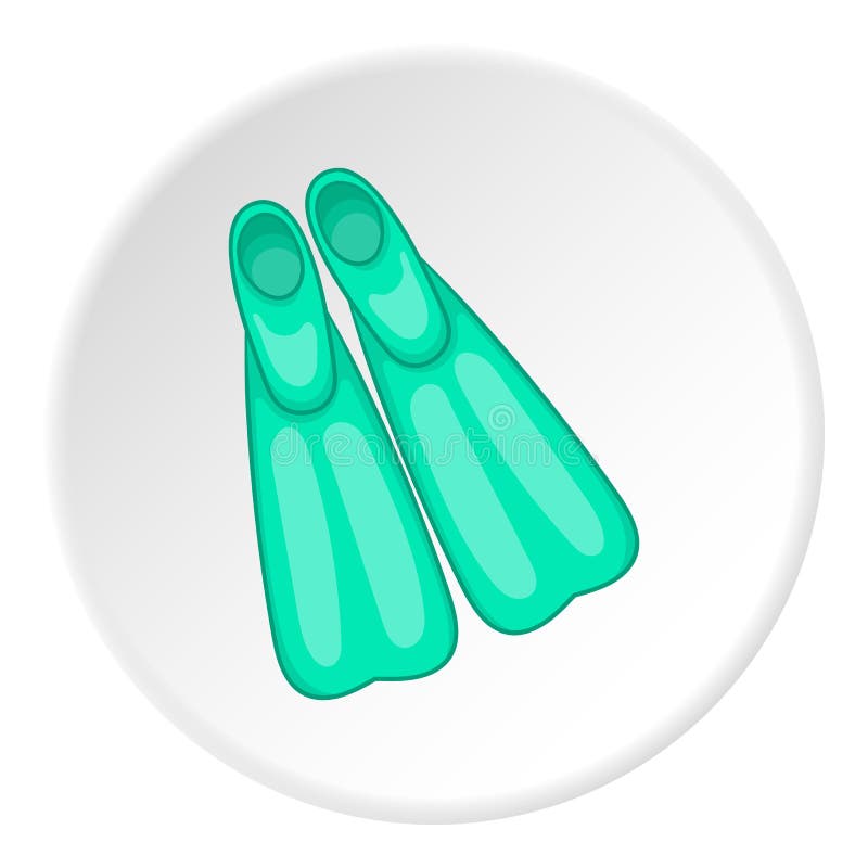 Flippers for Diving Icon, Cartoon Style Stock Vector - Illustration of ...