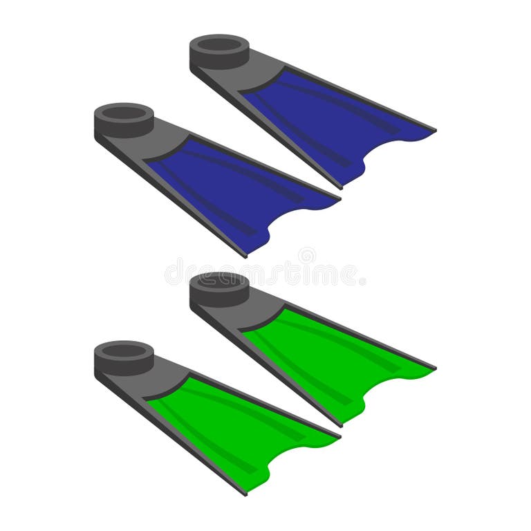 Flippers for Diving - Vector Illustration Stock Vector - Illustration ...