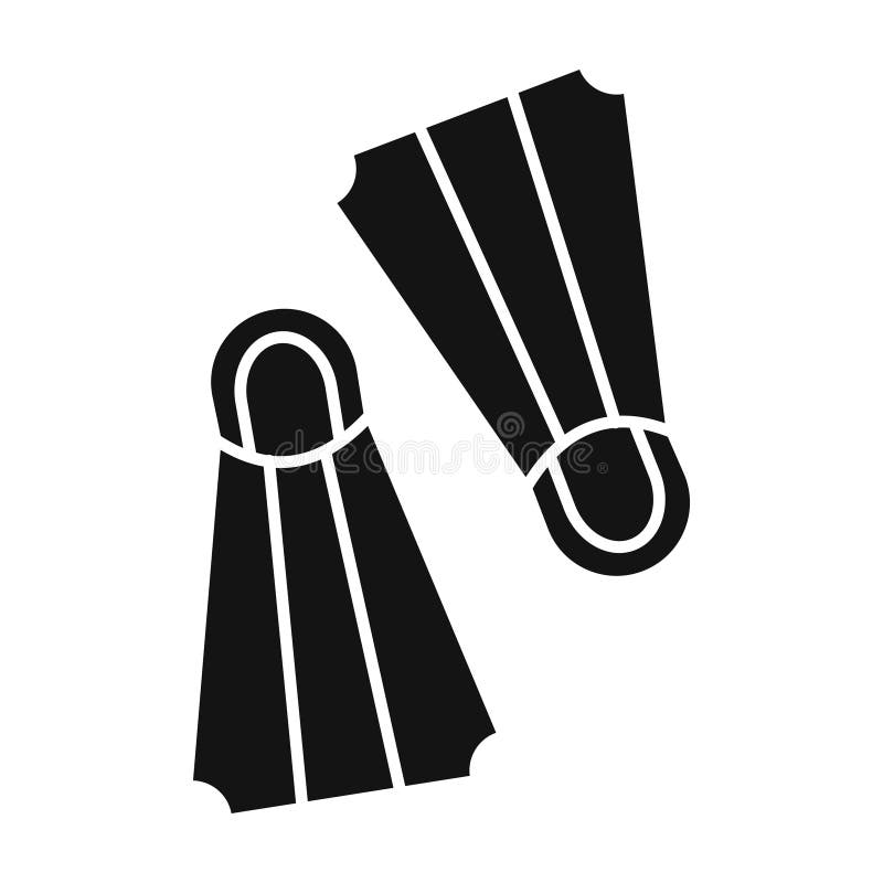 Flippers Vector Icon Symbol on White Background Stock Illustration ...