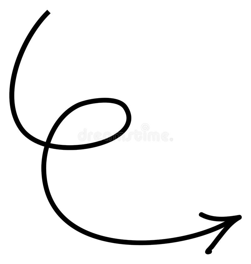 Flipping Arrow Doodle. Hand Drawn Stroke Symbol Stock Vector ...