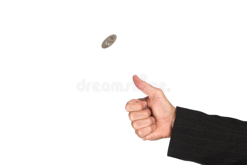 Tossing a Coin stock photo. Image of gamble, decide, gambled - 9371520