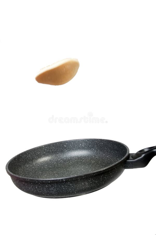 Flipping a flapjack. stock image. Image of isolated, meal - 17997587