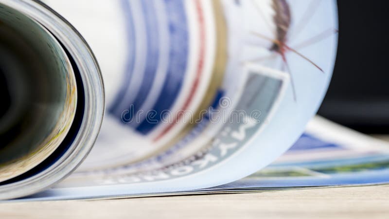 Flipping through a Magazine Stock Photo - Image of headline, press ...