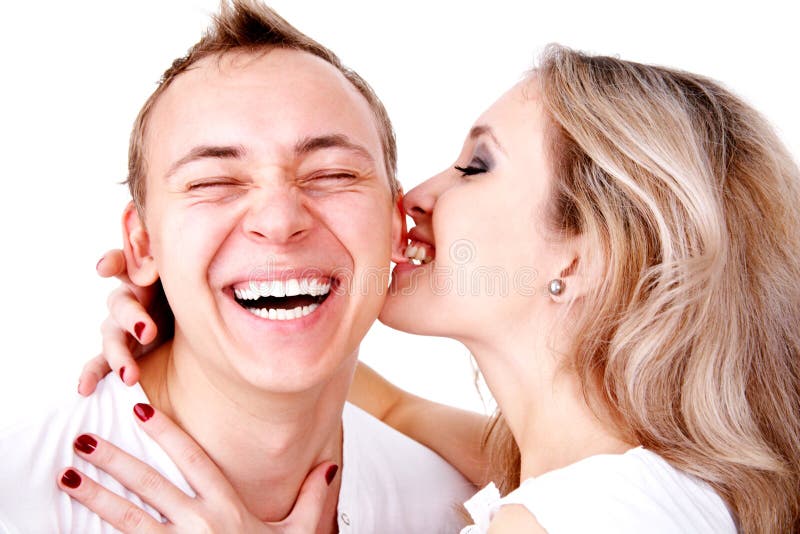Flirting stock photo. Image of laughing, bite, caucasian - 21672256