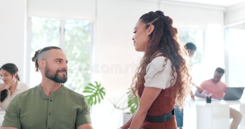 Flirting, Planning and Talking Business People at Work, Funny ...