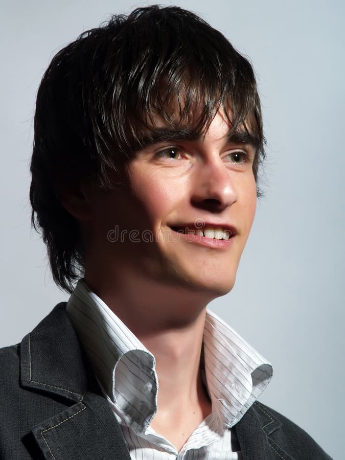 Flirting smile stock photo. Image of hair, brown, close - 17549548